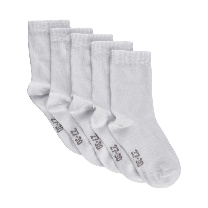 Minymo-Barn-Sokker-5pack-White-Hvit | Nettbutikk med unike baby og ...